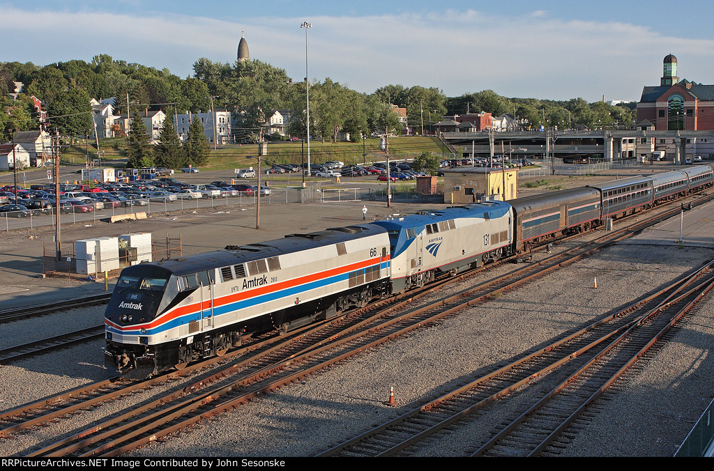 Amtrak 66, Phase II Heritage, On WB Lake Shore Limited, AMTK 49